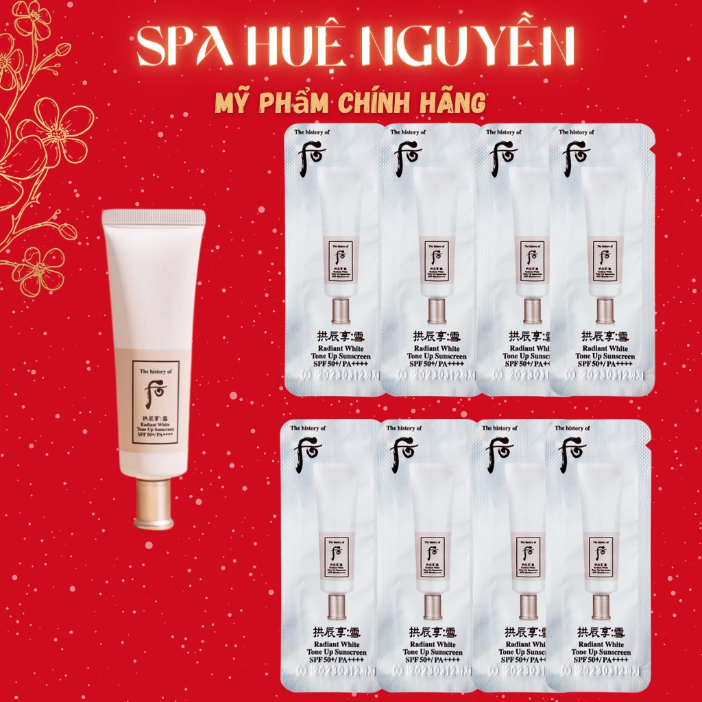 Sample Whoo White Radiant White Tone Up Sunrcreen SPF 50+/ PA++++ 10 ...