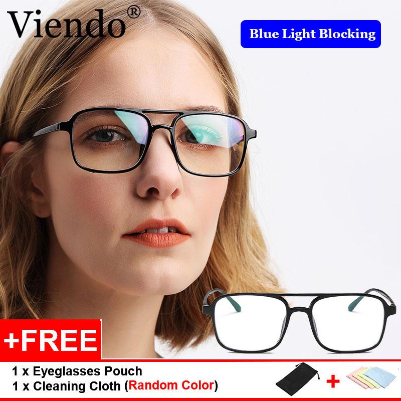 Vintage Square Frame Spectacles Women Men Retro Anti Blue Light Ray ...