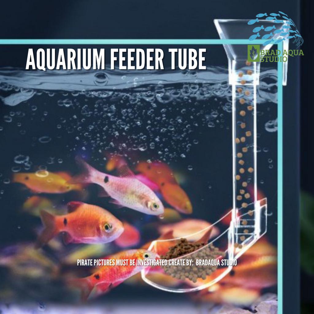 AQUARIUM Feeder Tube Small Fish Shrimp Food Feeding Fish Tank Feeder ...