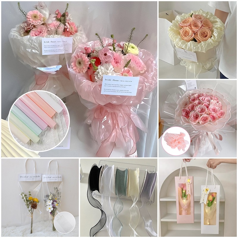 10 Sheets Wrapper Flower Decorative Paper DIY Wrapping Paper Flower ...