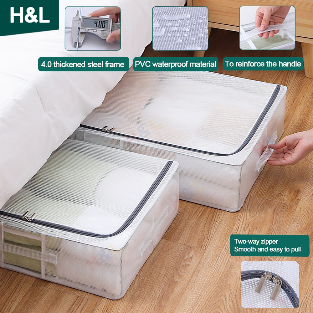 🚚 SG Seller🚚Large bed bottom storage box Dormitory Quilt Sorting Box ...