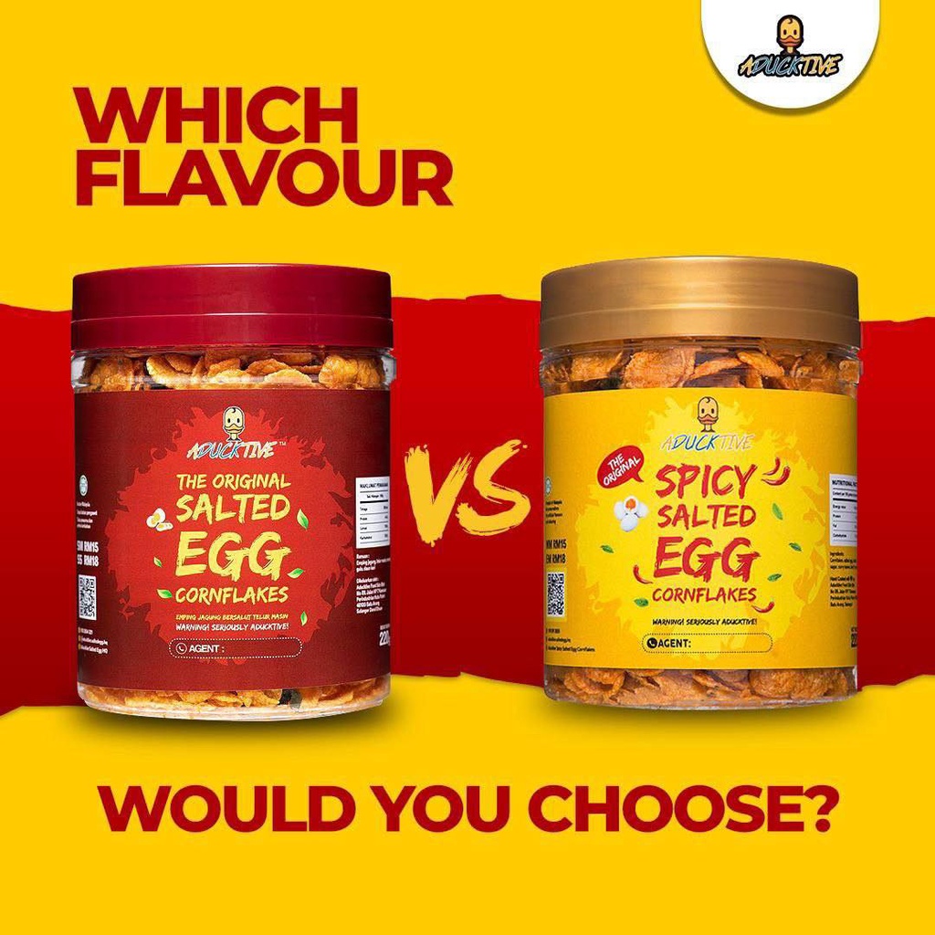 ADUCKTIVE and Spicy Salted Egg Cornflakes (220g) | Shopee Singapore