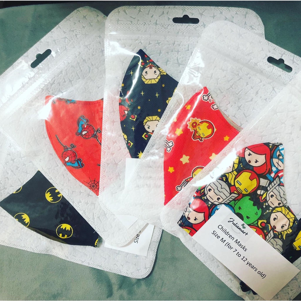 Marvel hero face masks make in singapore batman iron man captain ...