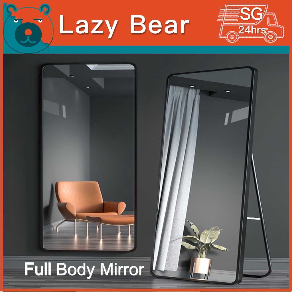 Full Body Mirror Round Corner Standing Hanging Dressing Nordic ...