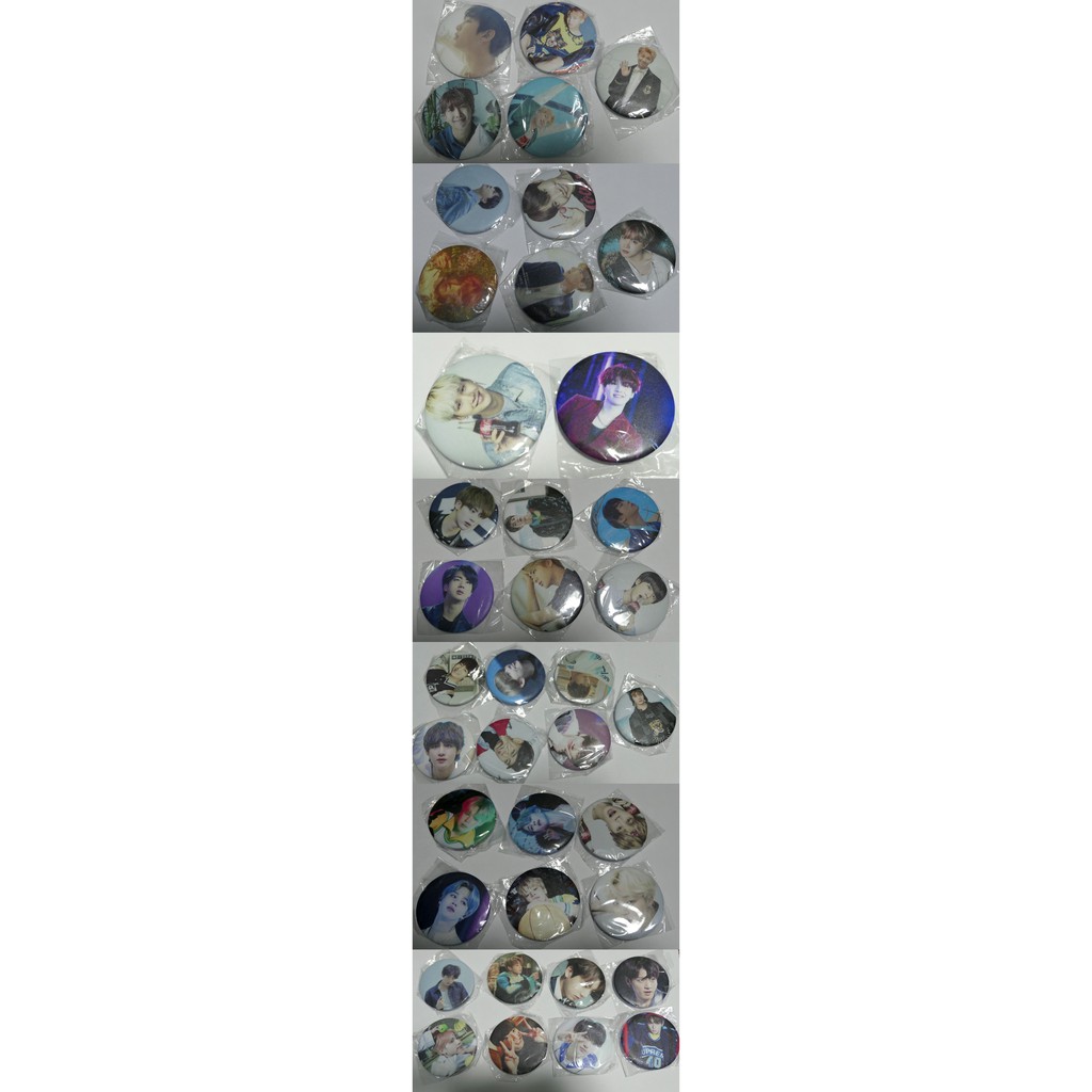 BTS JUNGKOOK JIMIN V RM SUGA JHOPE JIN MATTE 58MM BADGE | Shopee Singapore