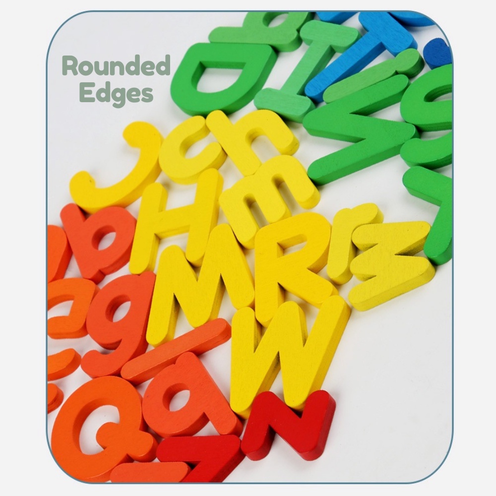 Wooden Alphabet Box Set 3D Alphabet Kids Early Learning Montessori ...