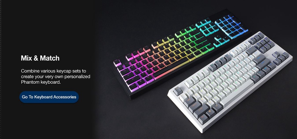 Tecware Phantom 87/104 Keyboard RGB Outemu Switches Blue/Red/Brown/Pink ...