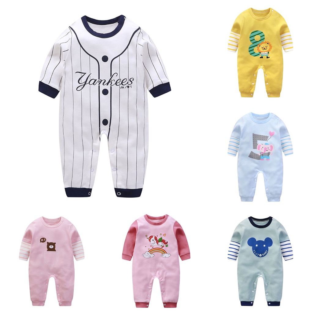 Ready Stock 0-12 month Fashion cartoon baby clothes baby rompers baby ...