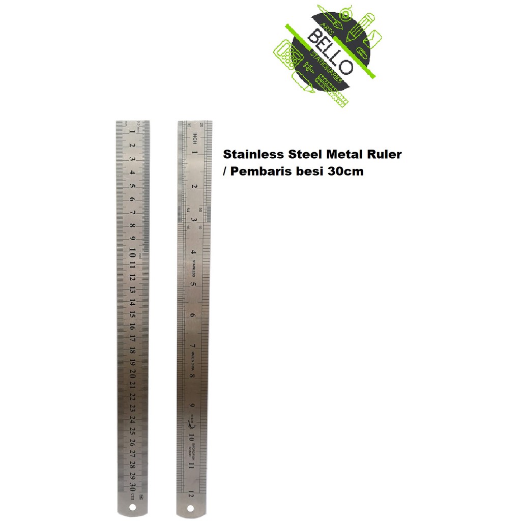 Stainless Steel Ruler (Pembaris besi) 30cm/60cm | Shopee Singapore