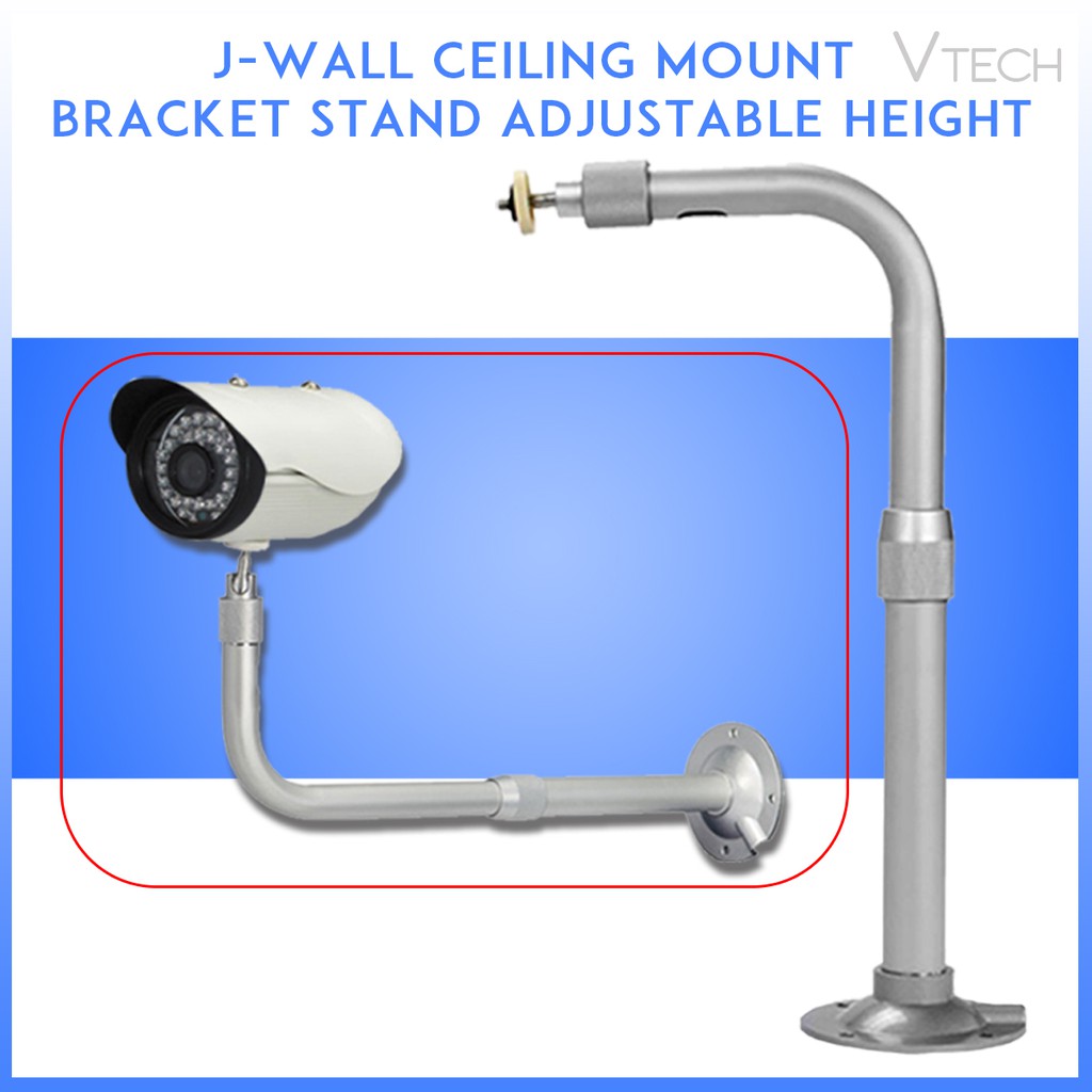 CCTV Wall Mount/Ceiling L Shape Bracket - Adjustable Height For CCTV ...