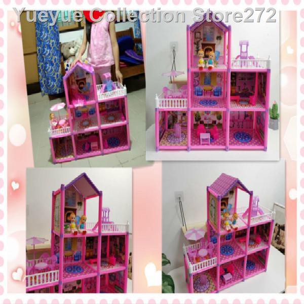 toy ๑Girls Princess Dollhouse Three Floors Big Dream House Simulation ...