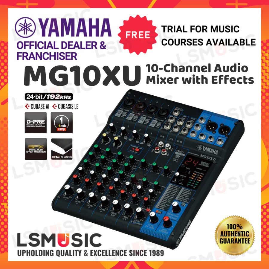 Yamaha MG10XU 10-Channel Audio Mixer and Effects Professional Analog ...