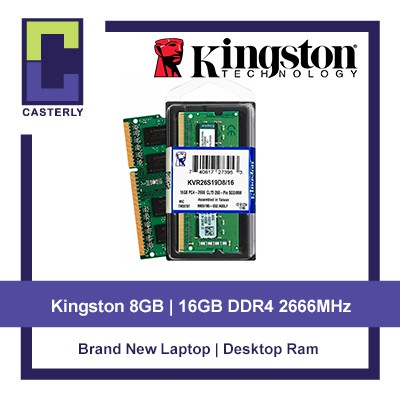 [Brand New] Kingston Laptop / Desktop / 8GB / 16GB / DDR4 2666 MHz ...
