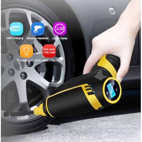 ★SG LOCAL★Wireless/Wired Smart Rechargeable Digital Tire Inflator DC 12 ...