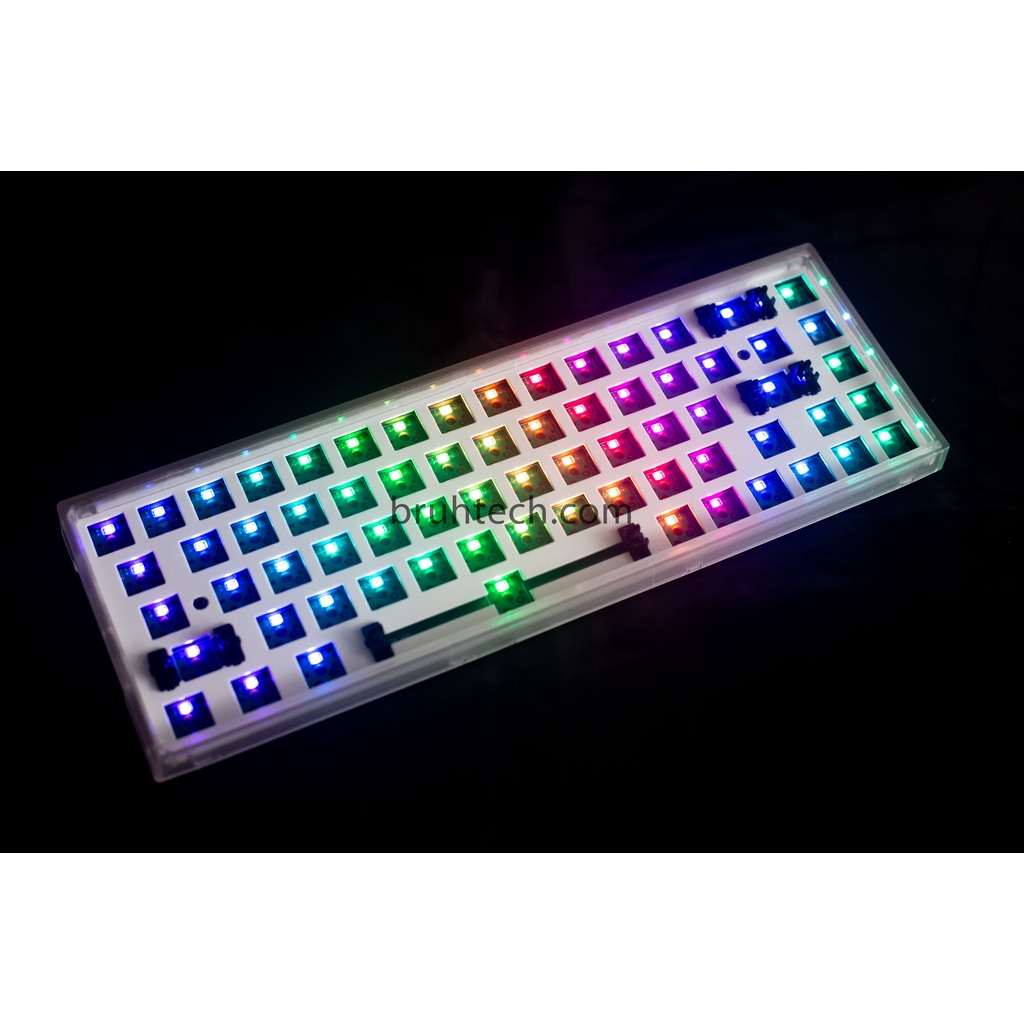 65 Wireless RGB transparent case custom hotswap mechanical keyboard kit ...