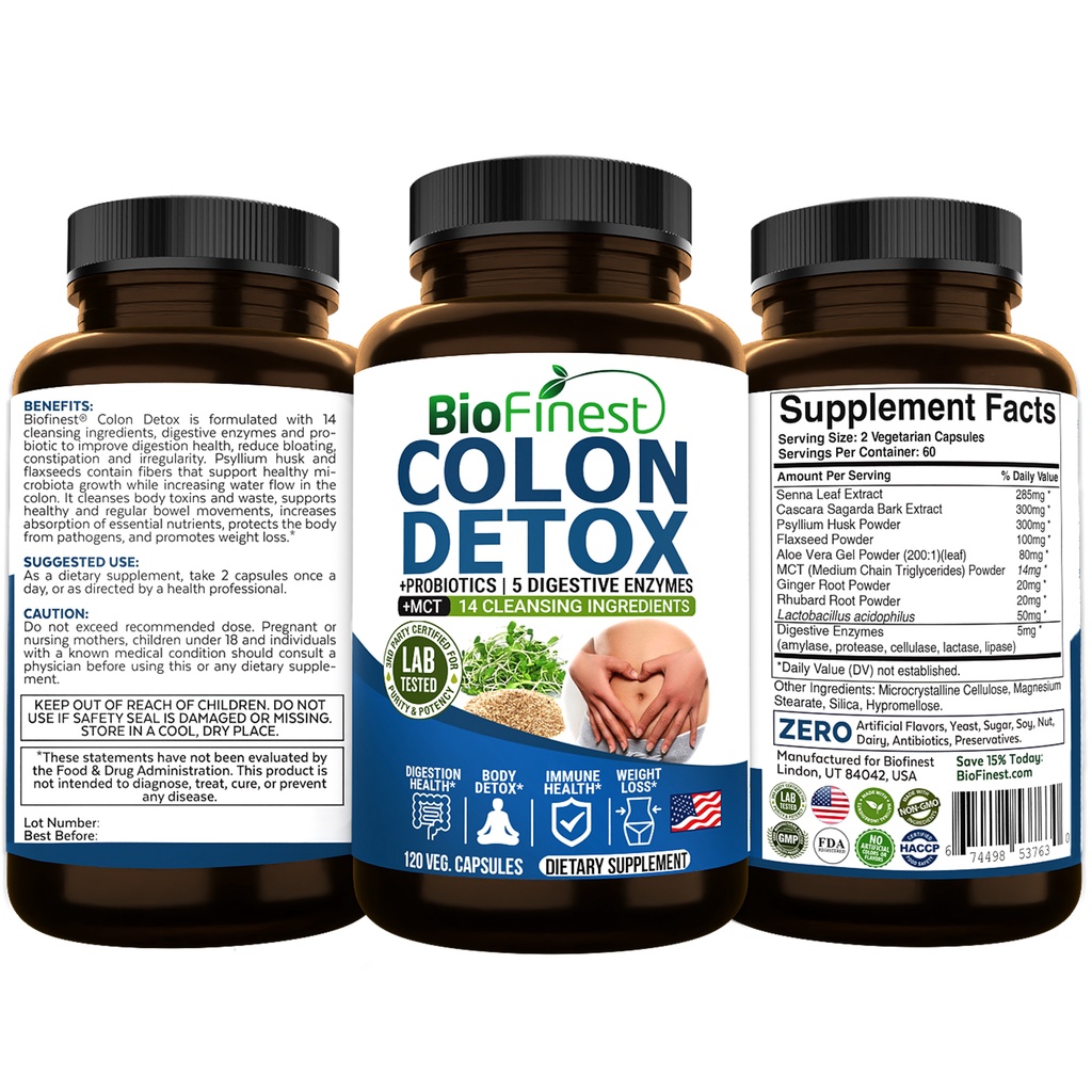 Biofinest Colon Detox - Weight Loss Constipation & Bloating Fast Relief ...