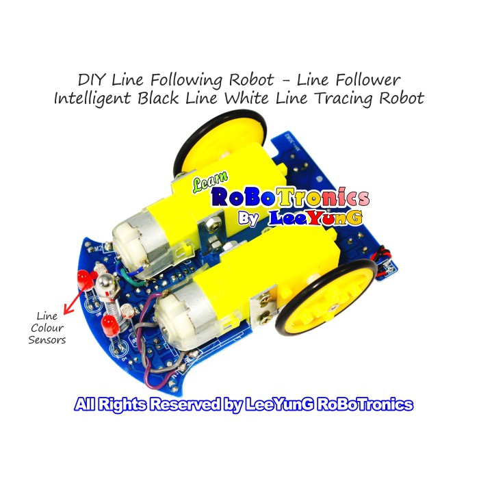 DIY Line Following Robot Car Line Follower Intelligent Line Tracing ...