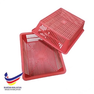 Rectangular Plastic Colander Basket / Red Hamper Tray / Square Basket ...