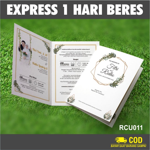 [RCU012] Thick RUSTIC AESTHETIC WEDDING / Circumcision INVITATION CARD ...