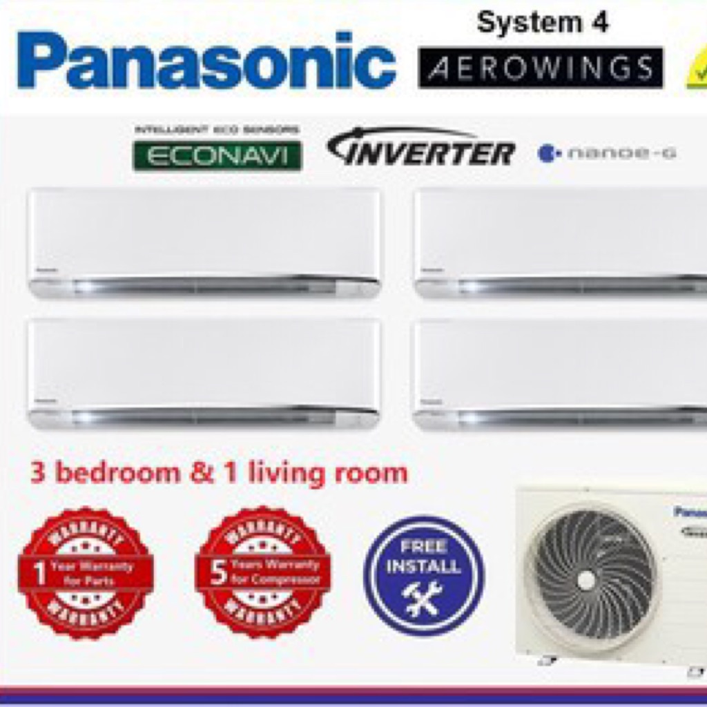 Panasonic Aero Series 5 Ticks System 4 Air Con Air Conditioner Aircon ...