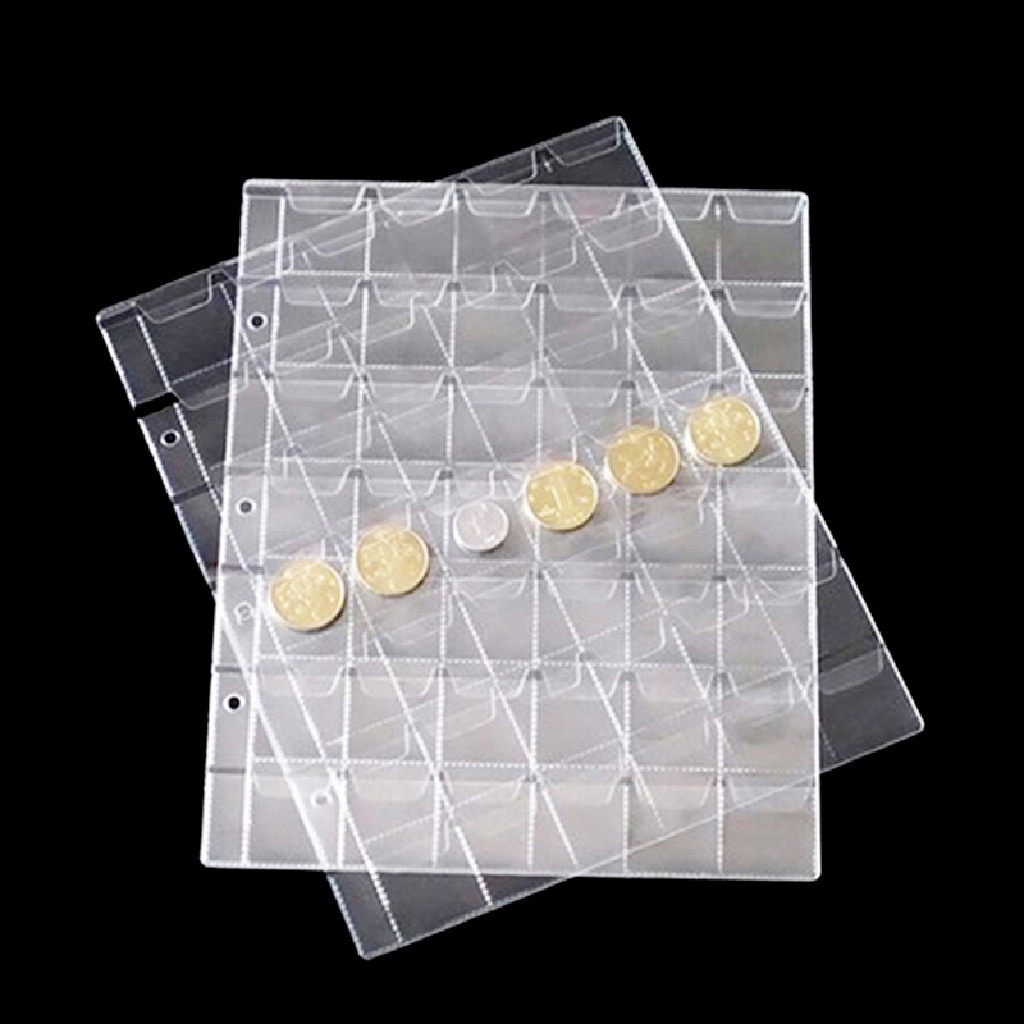 [TICHIN] Clear 42 Pockets Plastic Coin Holders Storage Collection Money ...