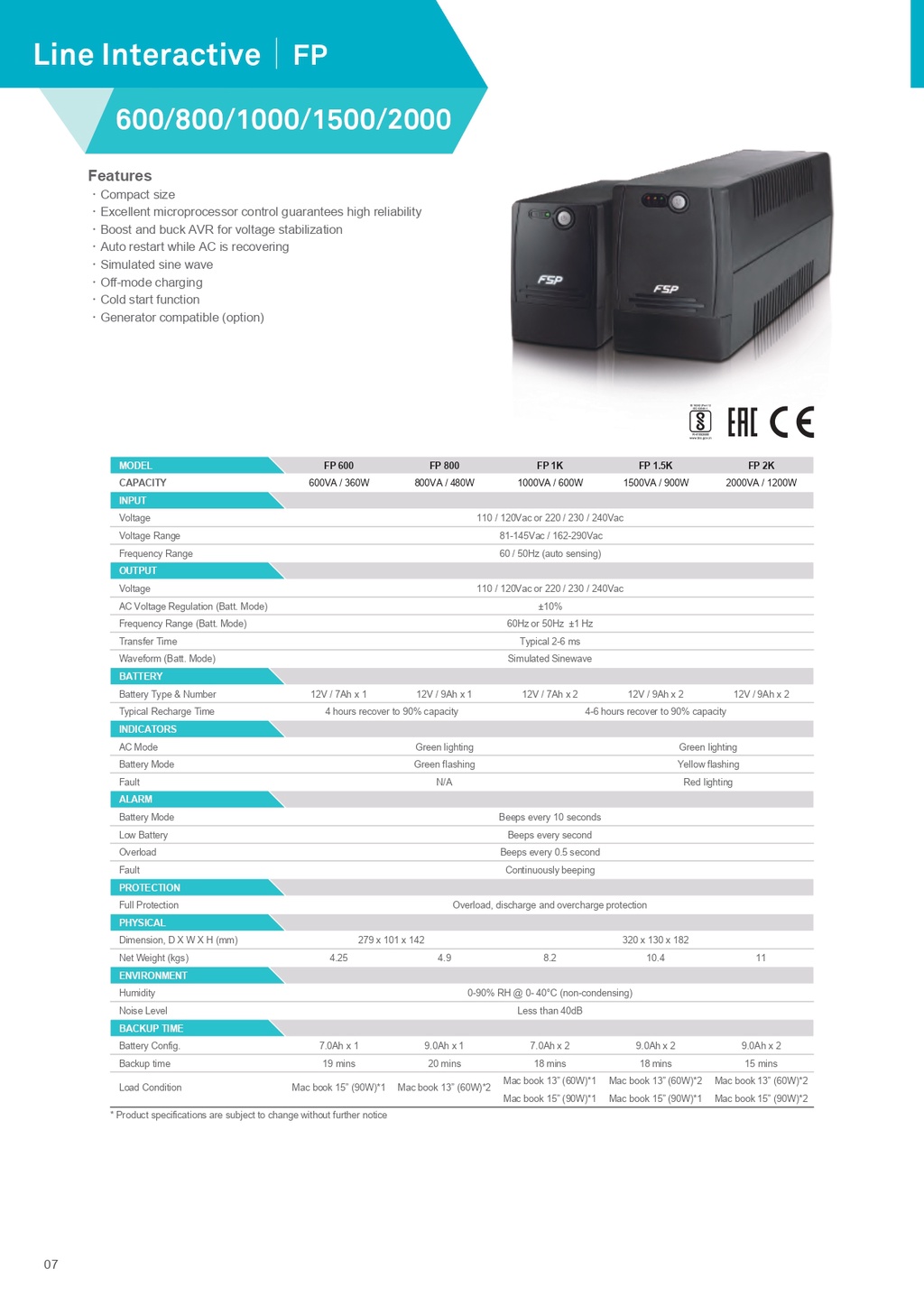 FSP FP600 Uninterruptible Power System (UPS) | Shopee Singapore