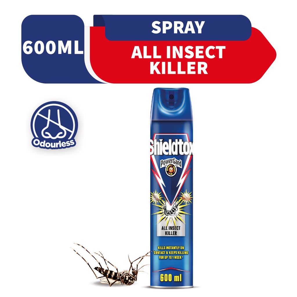 Shieldtox Odourless All Insect Killer PowerGard Spray 600ml | Shopee ...