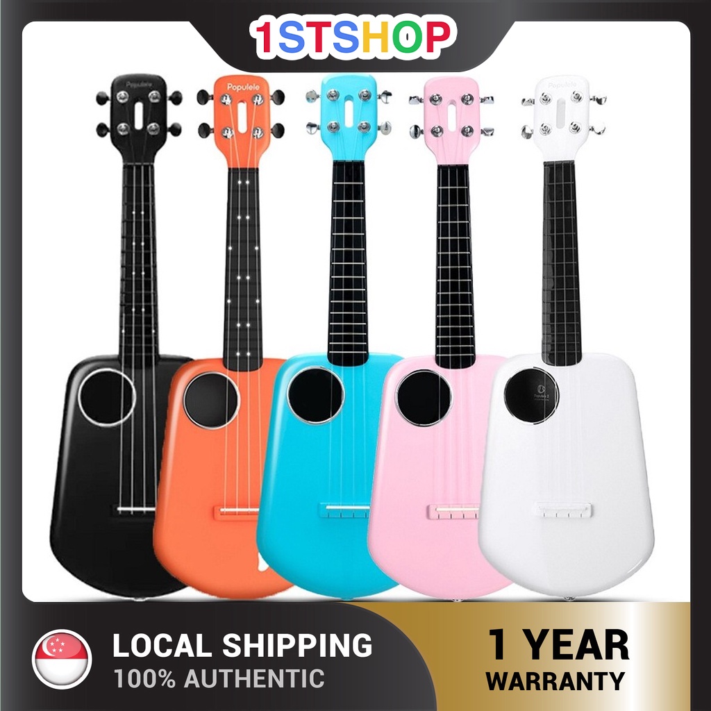 💎 READY STOCK💎Populele 2 LED Smart Soprano Ukulele Concert Guitar ...