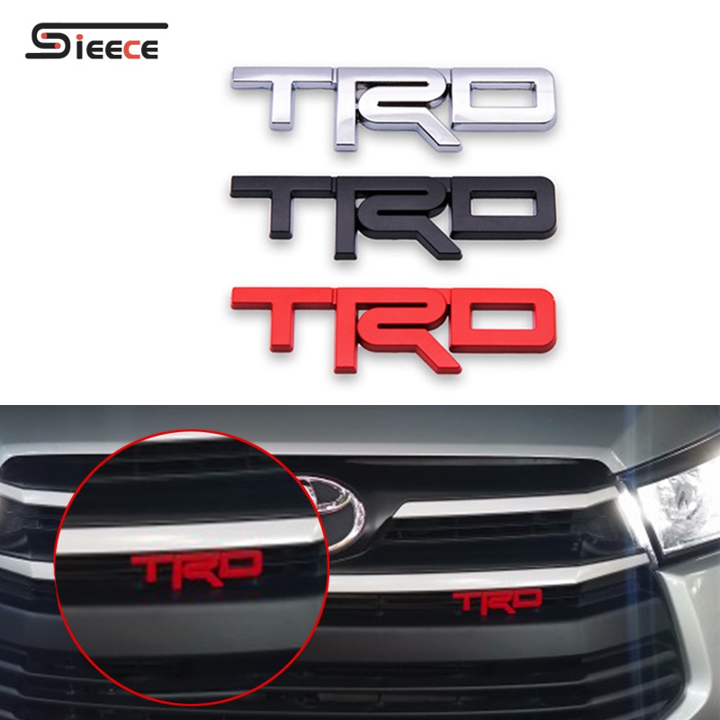 Sieece TRD 3D Metal Emblem StickerFor Toyota Sienta Hiace Vios Corolla ...