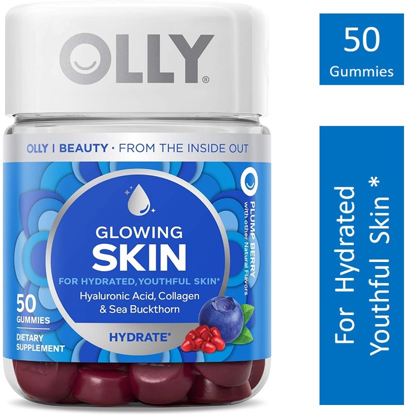 OLLY Glowing Skin Gummy, 50 Gummies (Expiry: Dec 2024) Chewable ...