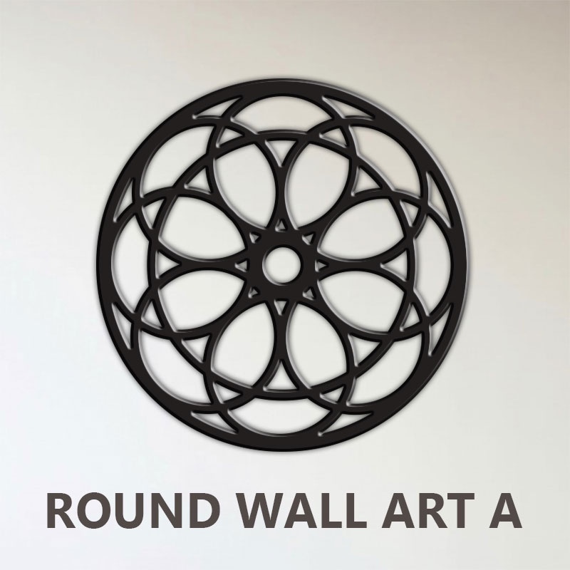 Round 3D Islamic Pattern Cut Out Wall Art Geometry Pattern Kerawang ...