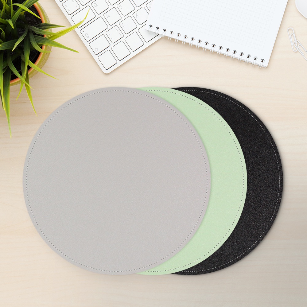 GOOJODOQ Round Mouse Pad Single-sided Solid Color Computer Office Game ...