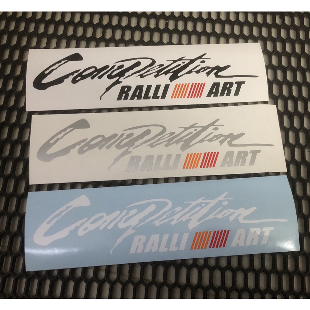 RALLI ART The Spirit of Competition Non-Reflective Die Cut Sticker ...