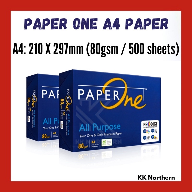 PUTIH A4 Paper One A4 Paper 80gsm (500 sheets) All Purpose Paper One A4 ...