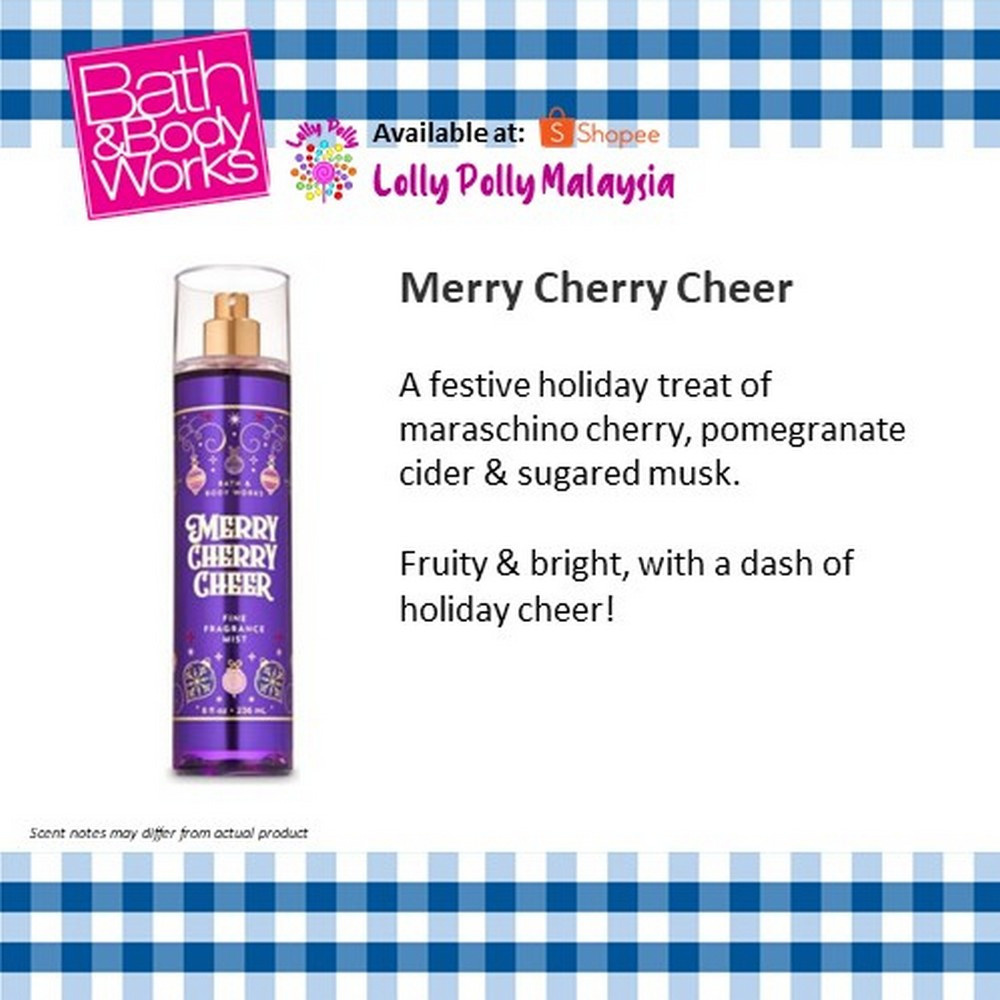 Authentic | Bath and Body Works Merry Cherry Cheer Fine Fragrance Mist ...