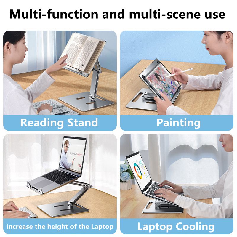 OATSBASF Z18 Metal Book Reading Holder Tablet Laptop Stand 4-37CM ...