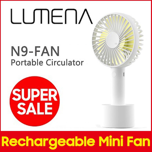 ONANKOREA LUMENA N9-FAN Wireless Rechargeable Mini Fan Desk Fan ...