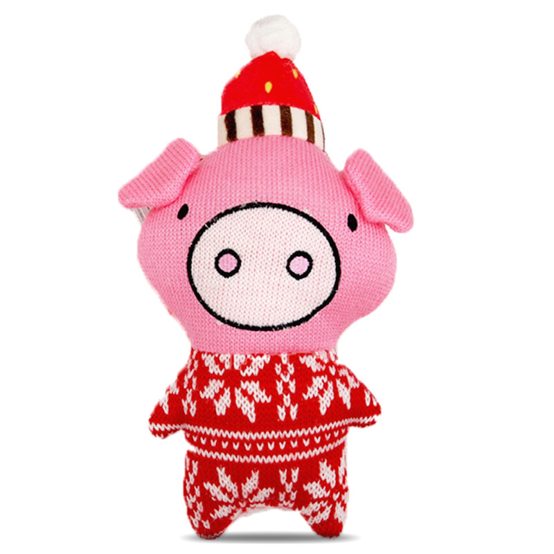 AMY N CAROL Knitted Toy - Pig (Pink) (24X12X4Cm) | Shopee Singapore