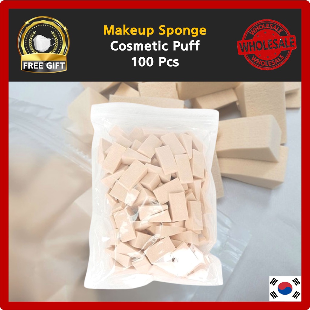 🎀K-Daily Beauty Tools🎀 Makeup Sponge Puff 100PCS / Korean Cosmetic ...