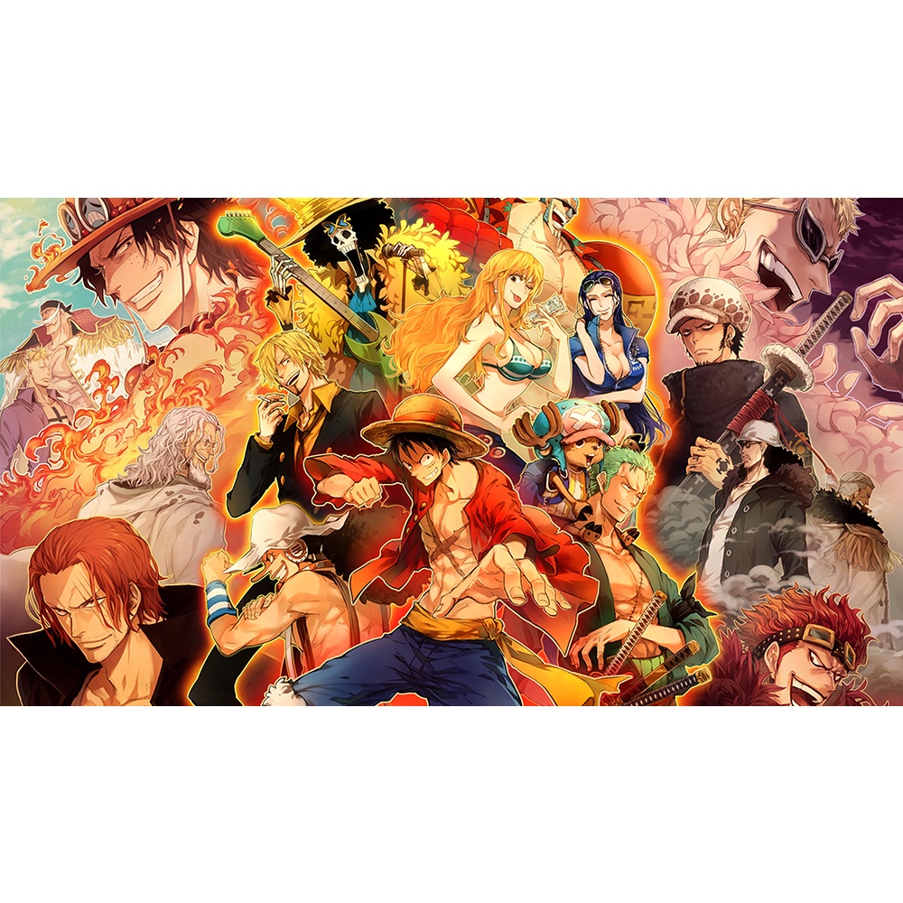 Anime wall sticker A2, A3, A4 Poster, decorative decal with ONE PIECE ...
