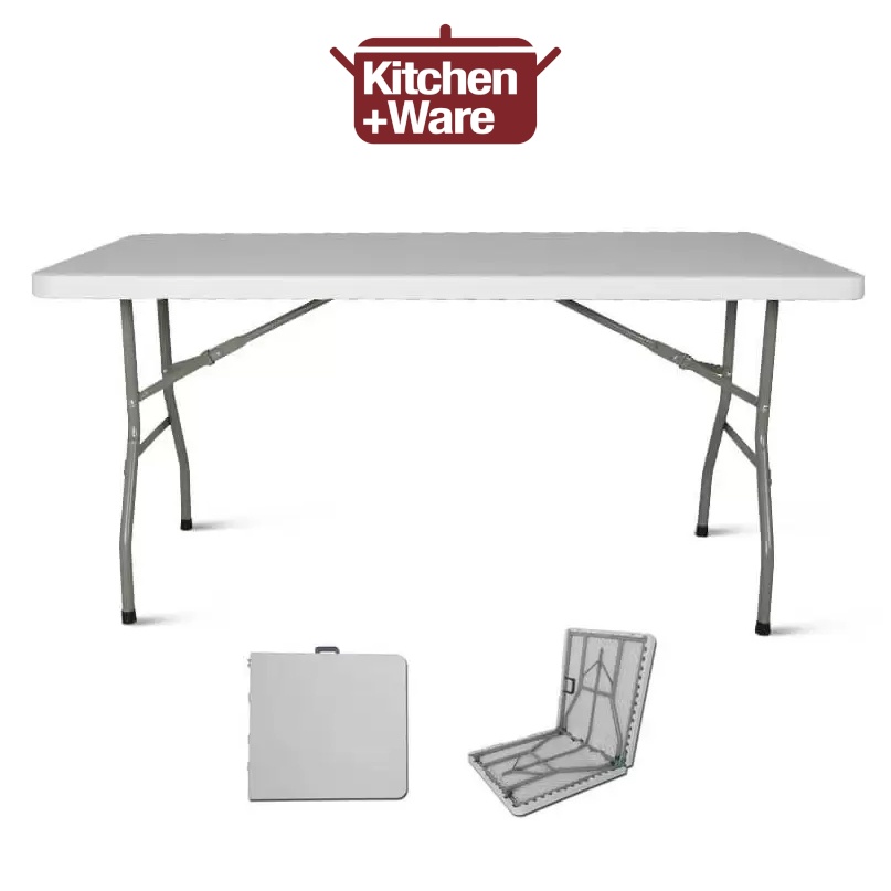 HDPE Folding Table Rectangular L180 x W75 x H74 cm | Max Load 150KGs ...