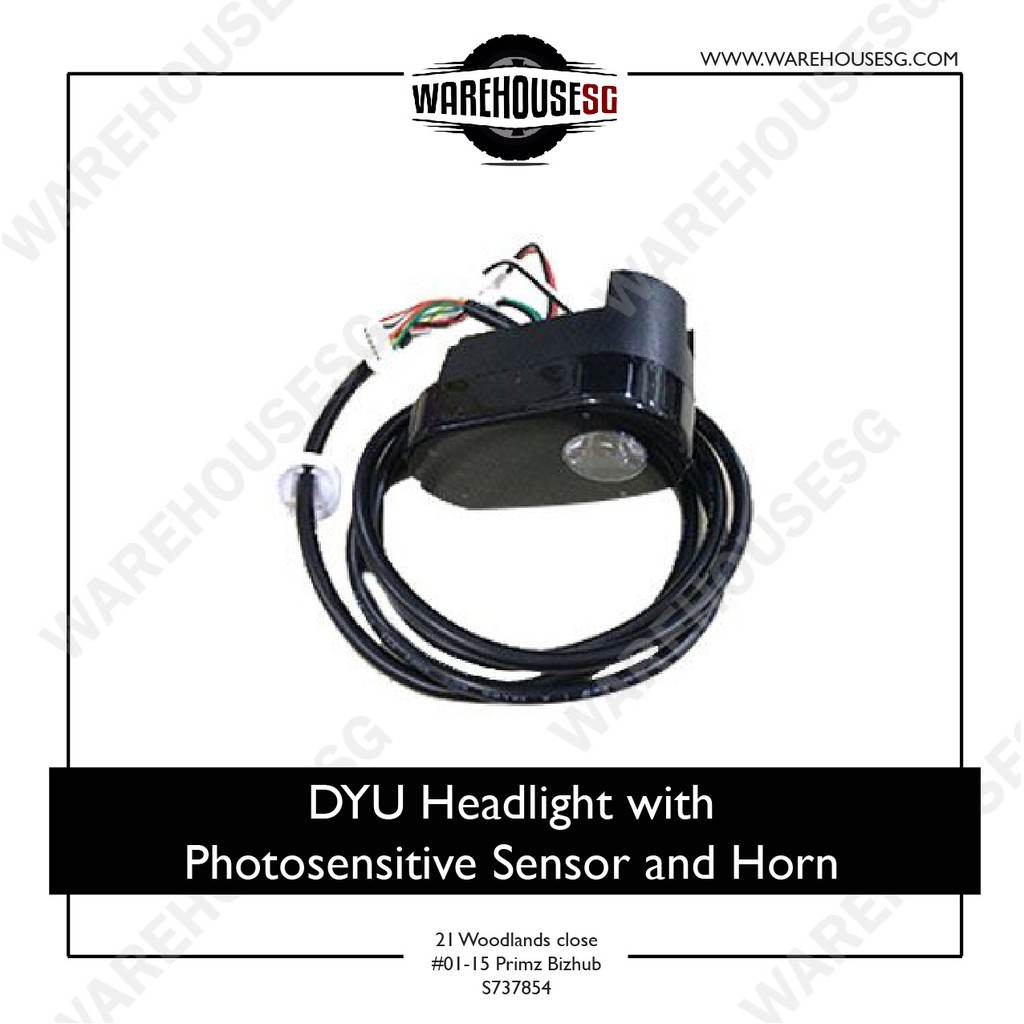 DYU Headlight with Photosensitive Sensor and Horn | Shopee Singapore
