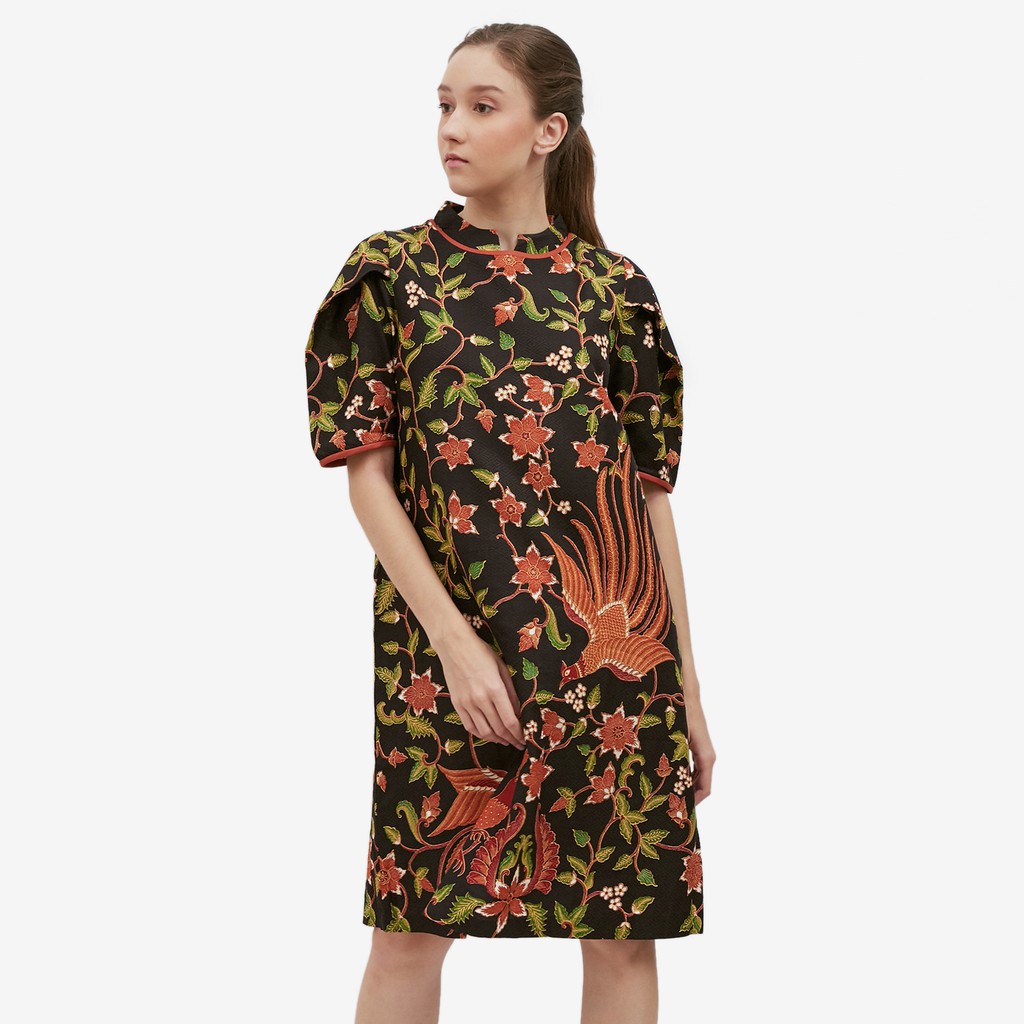 Batik Semar Tiara Dress Peksi Sinanding Flowers | Shopee Singapore