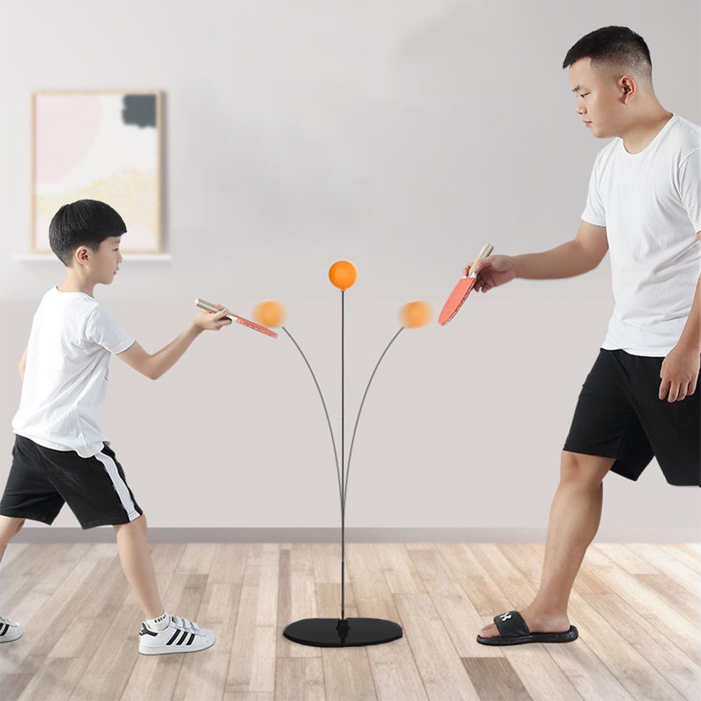 Kids Table Tennis Portable Ping Pong Set Trainer Soft Shaft Rebound ...