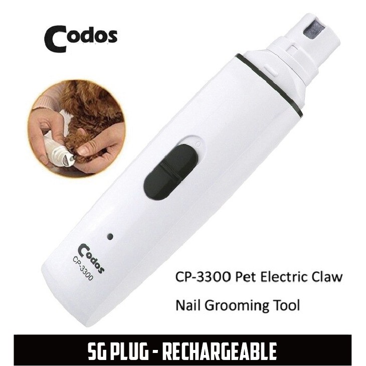 🇸🇬 🔥 Codos 3300 Nail Grinder Rechargeable Professional Powerful Pet Cat ...