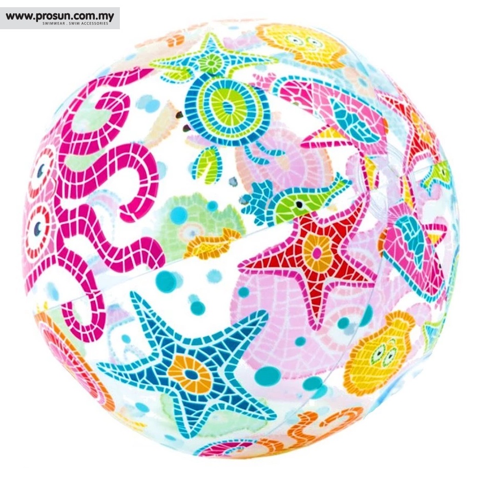 Prosun Intex Lively Print (Pink Octopus) Inflatable Beach Ball 51-cm ...