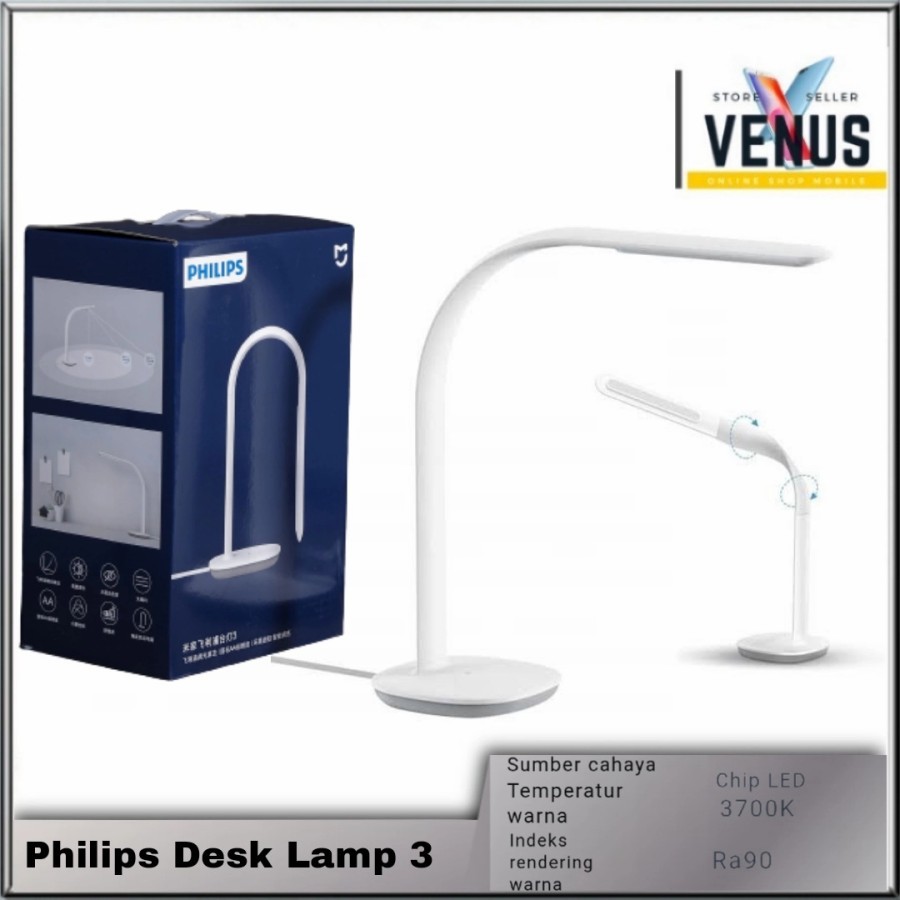 Philips Desk Lamp 3 Smart Touch Desk Lamp - Foldable Table Lamps ...