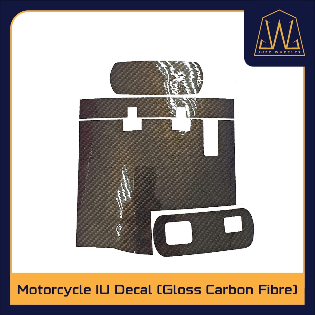 Motorcycle IU Sticker Top Front and Back ( Glossy Carbon Fibre ...