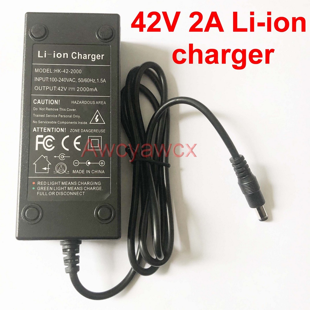 36V battery charger 42V 2A 2000mA Input 100-240 VAC Lithium Li-ion For 10S 36V 38V 1.5A 2A 10AH ...