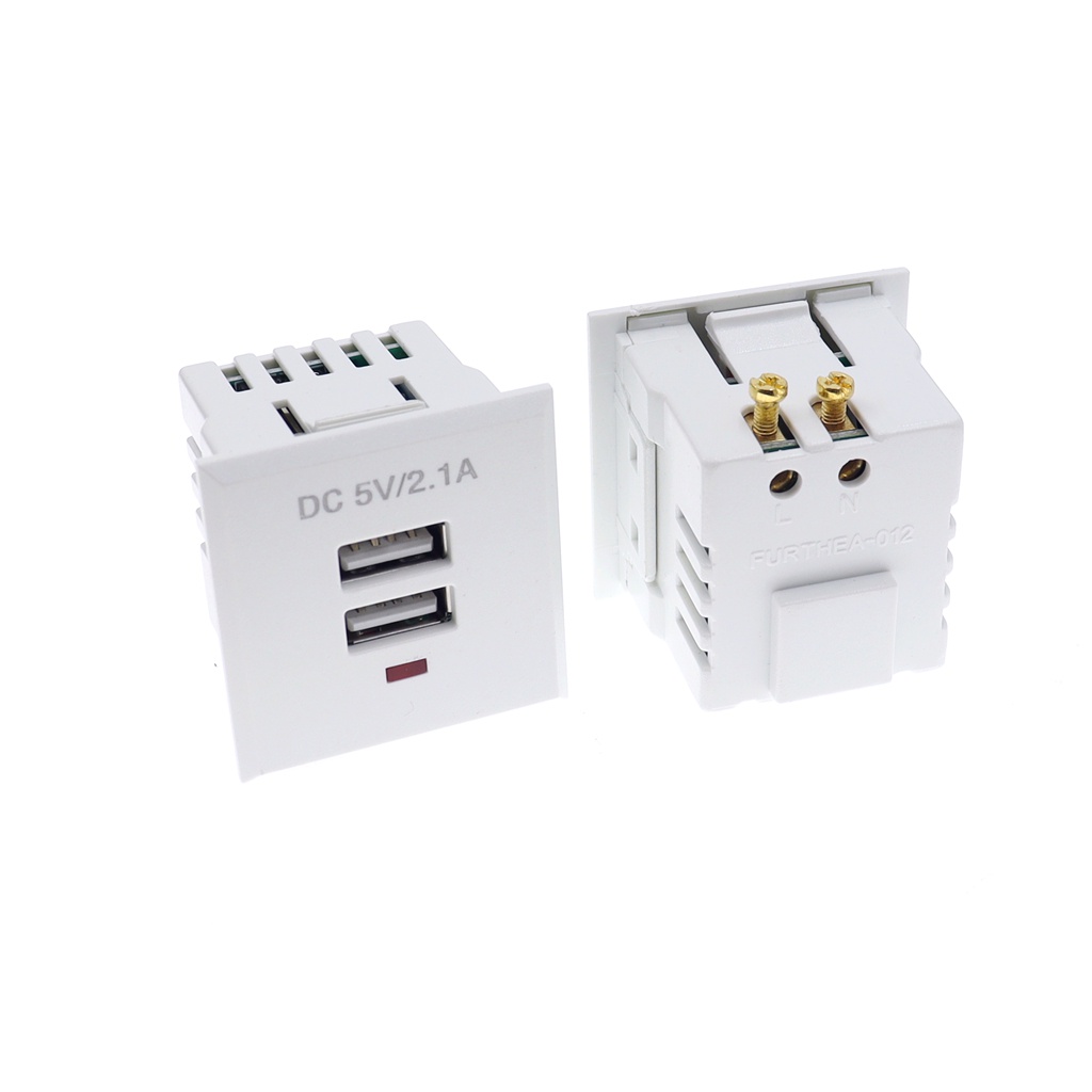 Dual USB AC Power Socket Embedded Dual USB Desktop Receptacle DC ...